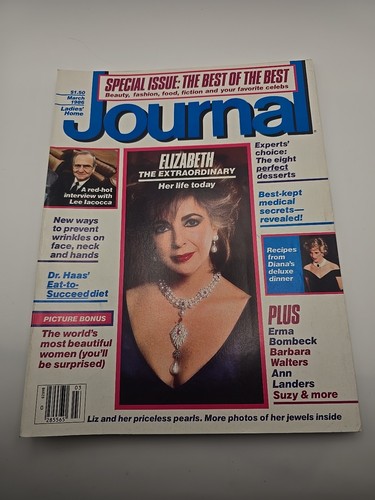 Ladies' Home Journal magazine March 1986 "Elizabeth TaylorThe ...