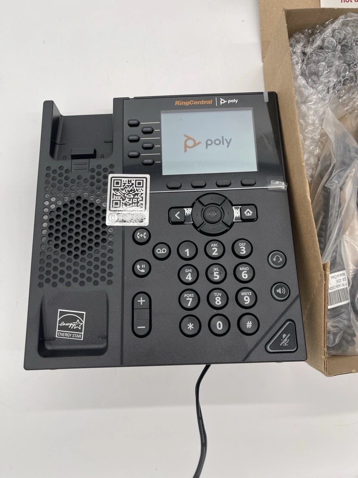 Poly Edge E220 IP Desk Phone RingCentral VoIP Gigabit Ethernet Open Box ...