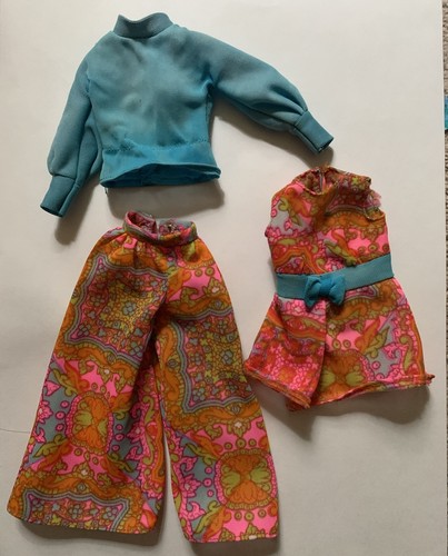 Mattel Mod Barbie 1970 Mood Matchers outfit #1792 Psychedelic Colors ...