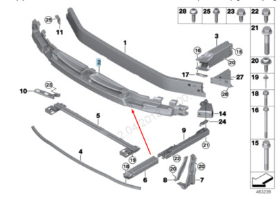 NEW BMW 2 F45 FRONT BUMPER FOAM 51117302495 7302495 2015 OEM | eBay