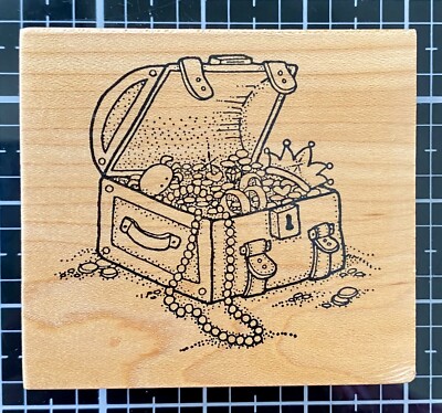 NEW! Pirate's Treasure Chest Darcie's Country Folk 1997 jack sparrow ...