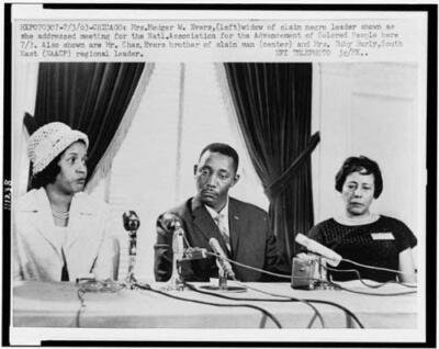 8" x 10" Photo Mrs. Medger Evers, Charles Evers, Ruby Hurley | eBay