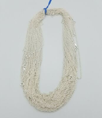 WHOLESALE LOT OF 24 PIECES OF STERLING SILVER PLATED 30 INCH ROPE ...