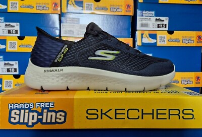 SKECHERS MENS SLIP INS SHOES MEMORY FOAM TRAINERS SLIP IN SKETCHER BLUE ...