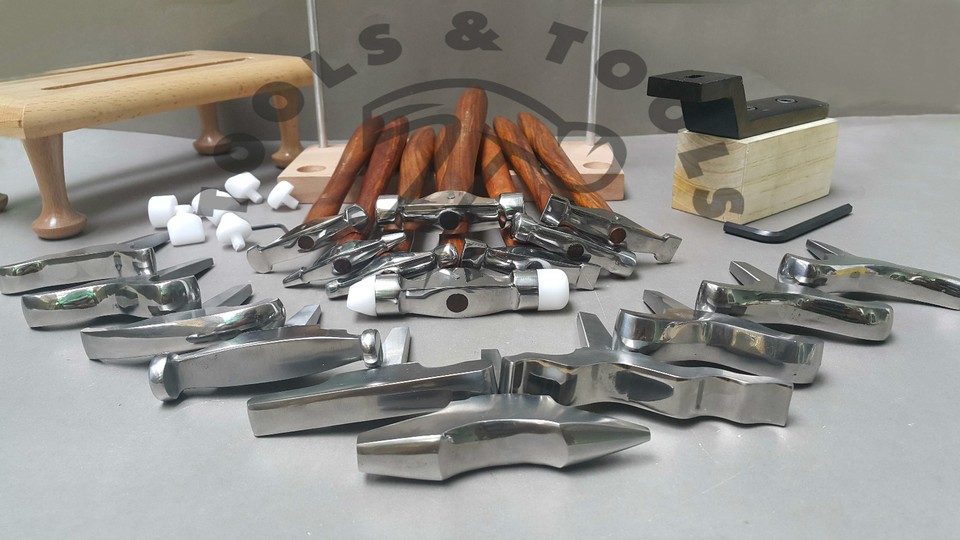 8 TEXTURING HAMMERS 10 MINIATURE STAKES DESIGNING FORMING JEWELRY METAL ...