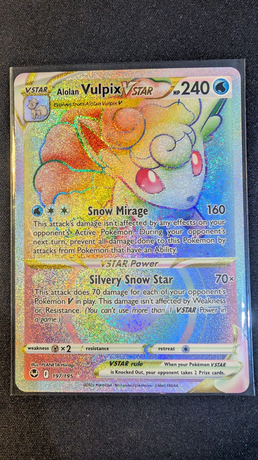 Alolan Vulpix VSTAR 197/195 NM - Silver Tempest | Pokemon Trading Card ...