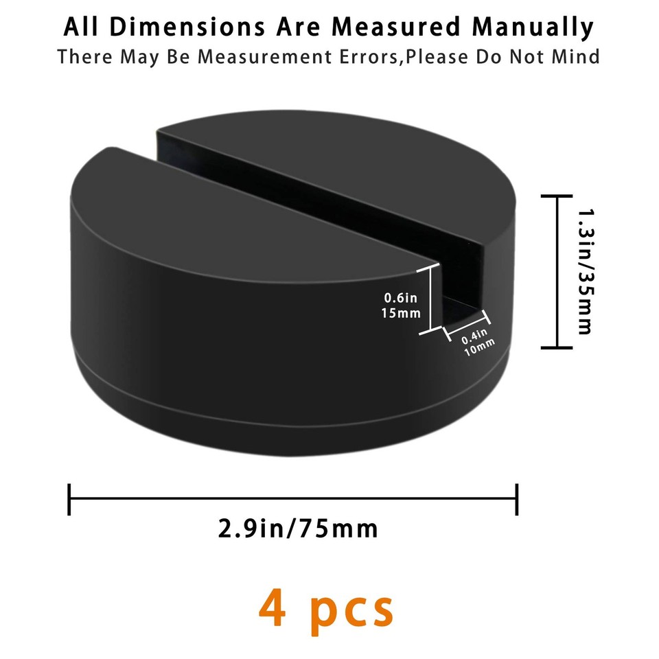 HXXF Floor Jack Pad Adapter 4 Ton Universal Rubber Slotted Frame Rail ...