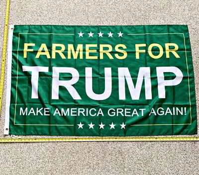 Donald Trump Flag FREE SHIPPING Farmers For Trump NEW 3x5' Sign USA ...