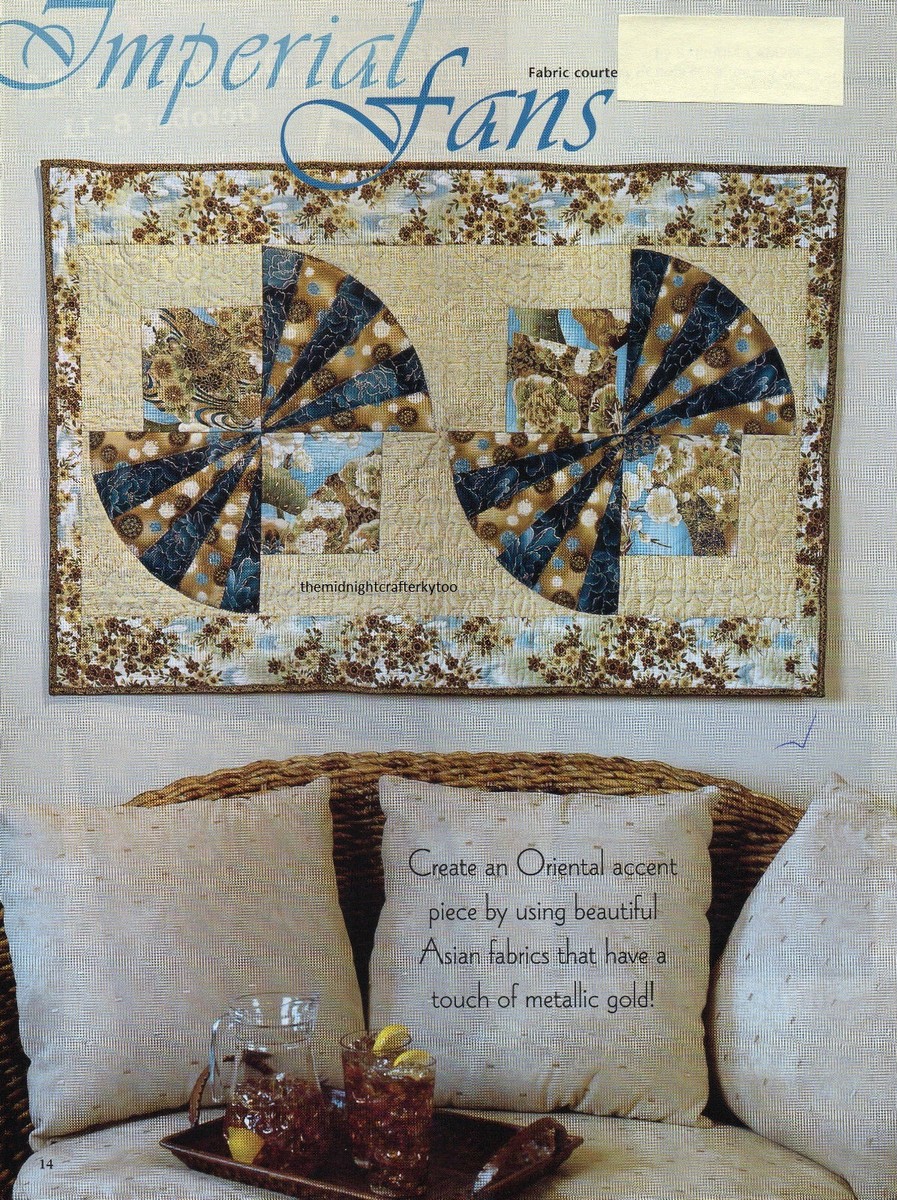 Oriental Fan Quilt Pattern Oriental Harmony Quilt Pattern