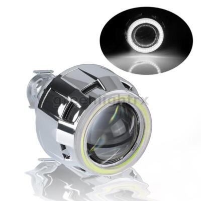 2X 2.5" HID Bi-Xenon Headlight Projector Lens RHD White LED Angel Eyes ...