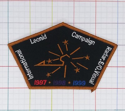 Leonid Meteor Shower Campaign | Patch | 3" x 5" | Sew On | 1997 - 99 ...