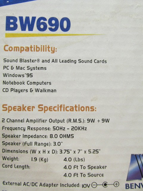 BENWIN Multimedia / Computer Speakers BW690 for sale online | eBay