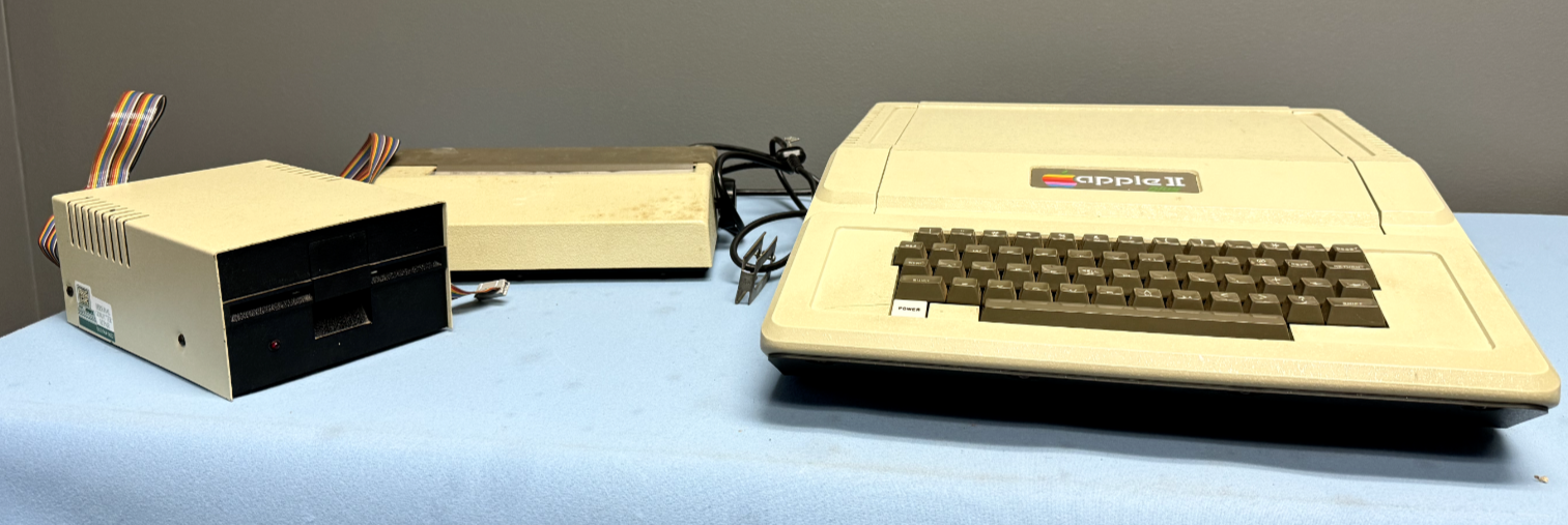 Vintage Apple II Plus Computer w/ Silentype Printer, Disk Drive ...