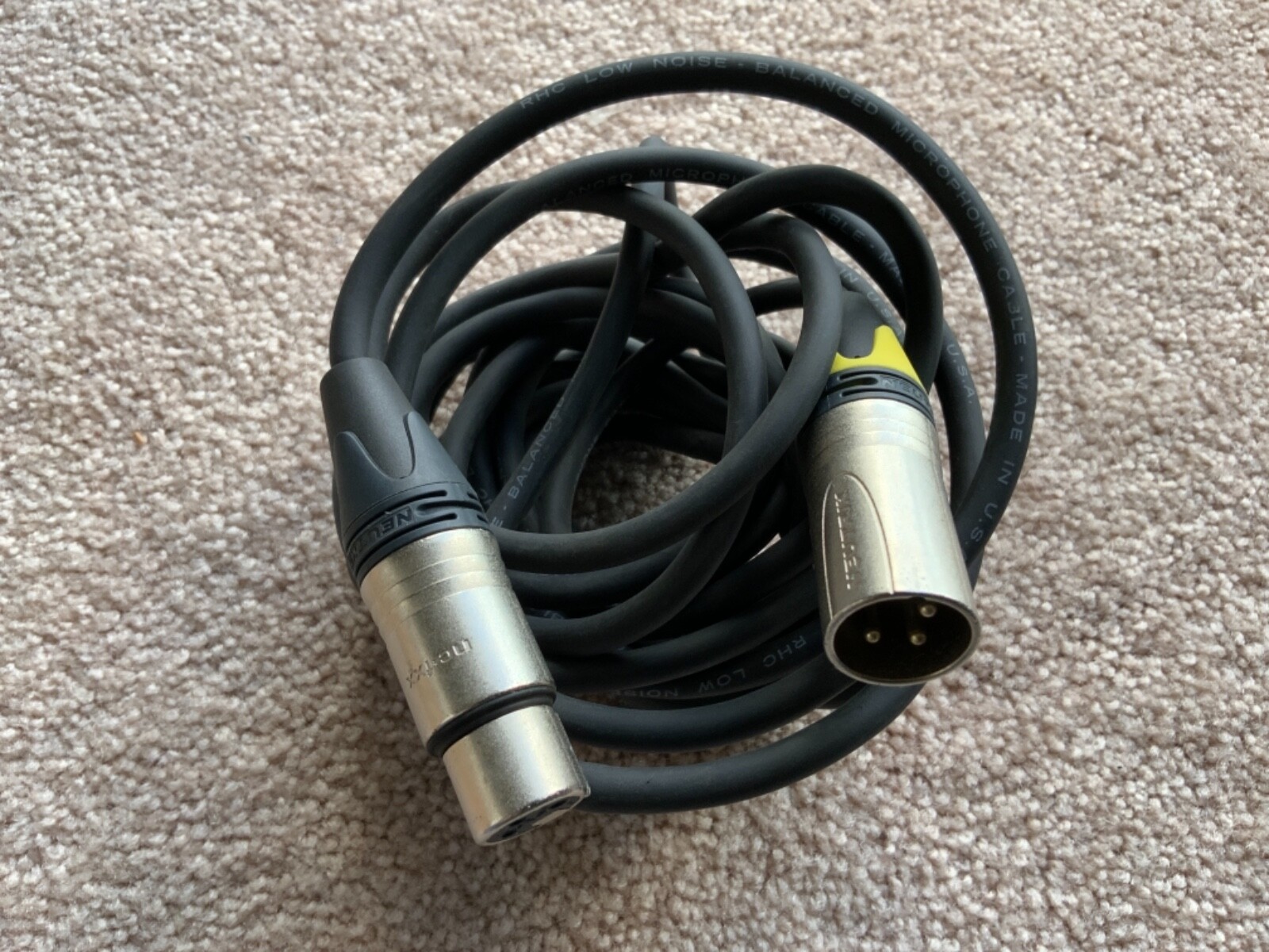 Neutrik RHC Low Noise Balance Microphone Cable -XLR Male to Female 15ft ...