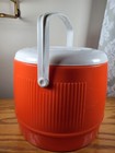 VTG Deluxe ORANGE 4 Quart Insulated Ice Bucket Bee Plastics USA BL536 w ...