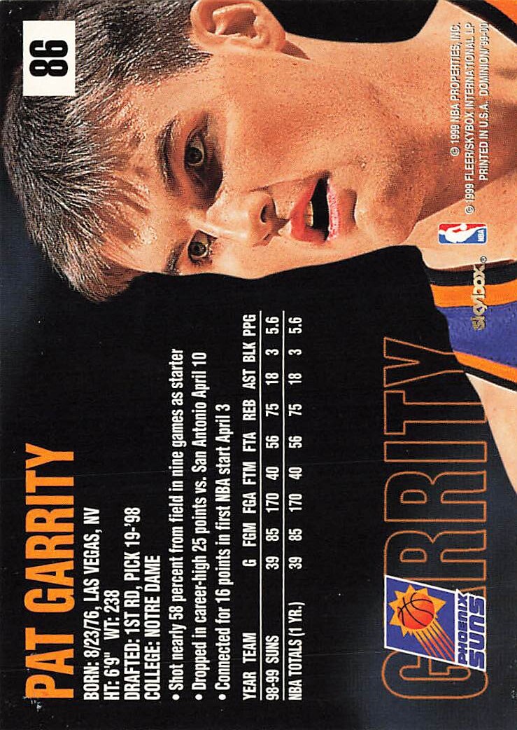 1999 SkyBox Dominion #86 Pat Garrity Orlando Magic | eBay