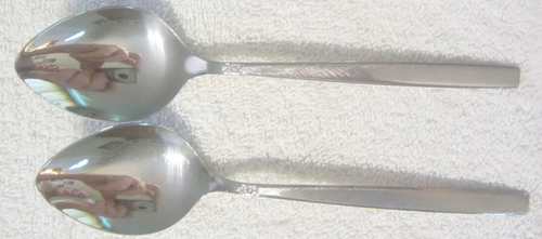 2 New 6 7/8" soup spoons MELISSA Stainless 1881 Rogers ONEIDA Ltd VTG ...