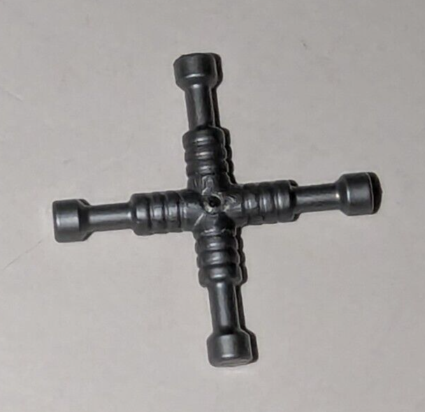 Lego Flat Silver 4-Way Lug Nut Wrench MiniFigure Utensil Car Piece Part ...