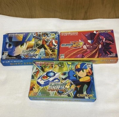 3 lot Game Boy Advance Mega Man EXE 4 4.5 Zero Japan GBA Box Manual ...
