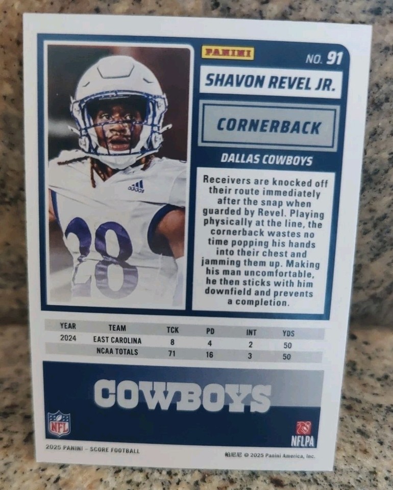 🔥 SHAVON REVEL JR. Cowboys 2025 Score Football RED Zone *12/20* SSP 📈🔥📈 ...