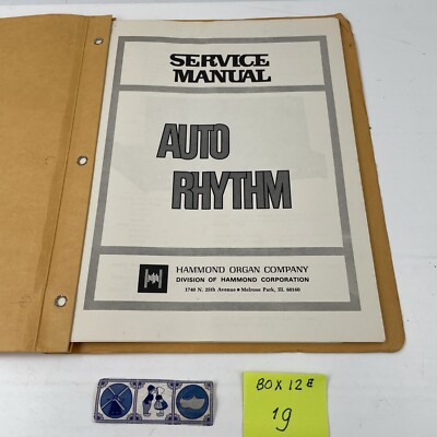 Hammond Organ Rhythm II Service Repair Shop Manual Schematics Built-In ...