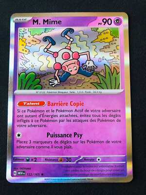 Carte Pokémon M. Mime 122/165 Holo EV3.5 Mew Pokemon 151 Mint Neuf | eBay