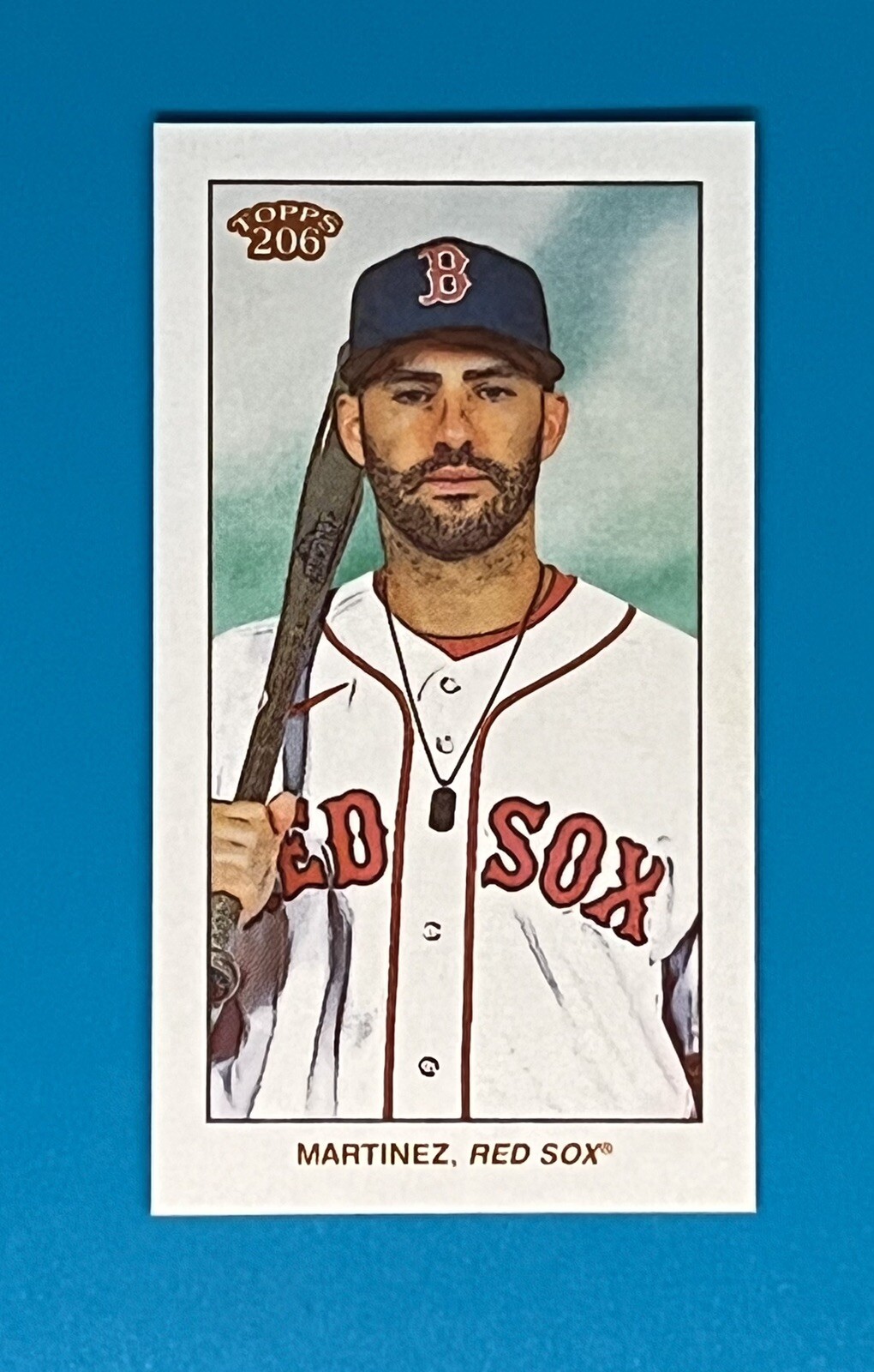 2022 Topps T206 Wave 5 J.D. MARTINEZ AMERICAN Red Sox Sweet Caporal ...