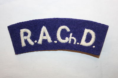 ROYAL ARMY CHAPLAIN'S DEPT SINGLE CLOTH SHOULDER TITLE SINGLE CHAPLAIN ...