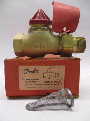 Danfoss RA Straight Way Valve 1" for Steam Type RA Thermostatic ...
