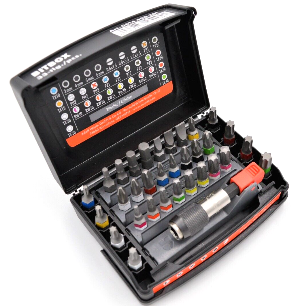 Würth Bitbox 33 teilig Bitset Bitsatz Bitsortiment magnetischer ...