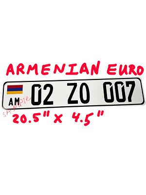Armenian European EEC Aluminum License Plate Custom Personalized ...