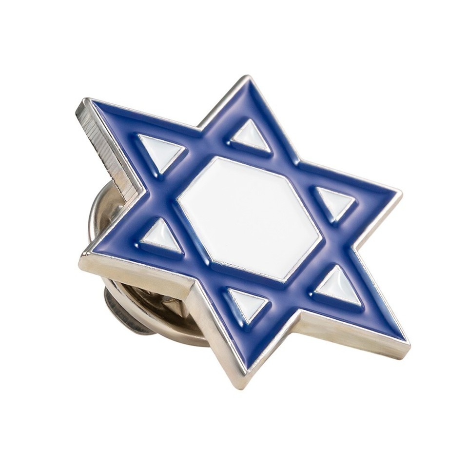 PinMart's Blue and White Jewish Star of David Enamel Lapel Pin | eBay