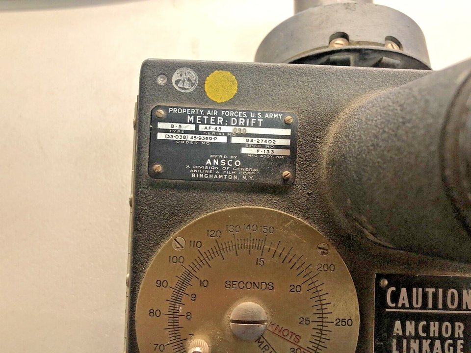 WWII U.S. Army Air Force Bomber B5 Bomb Drift Meter Made By ANSCO | eBay