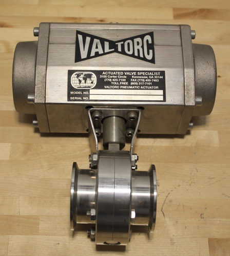 Valtorc Pneumatic Valve Actuator 200BFV-SS-5103-VT75SR w/ Sanitary ...