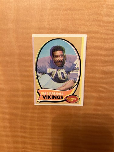 1970 TOPPS FOOTBALL #213 JIM MARSHALL!! SUPER RARE DOUBLE EXPOSURE! $1 ...