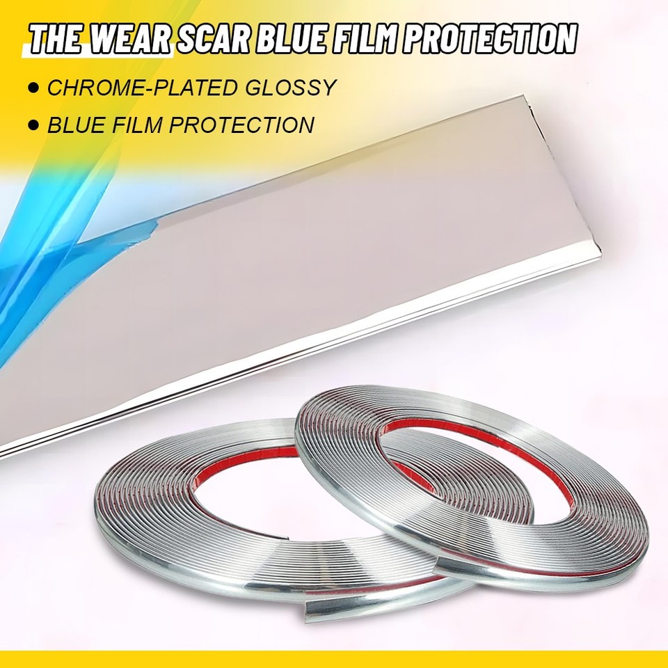 Chrome Trim Molding Strip Decoration Car Body Door Side Protector 16ft ...