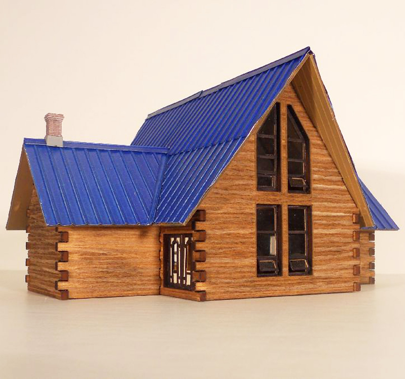 LOG LODGE HO HOn3 Model Railroad Structure Unpainted Wood Laser Kit ...