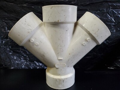 Charlotte PVC Pipe Double Fixture WYE PVC Fitting 3"x3"x3"x3" | eBay