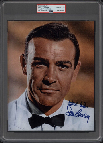 SEAN CONNERY as JAMES BOND 007 Signed Autograph 8 x 10 Photo PSA GEM MT ...