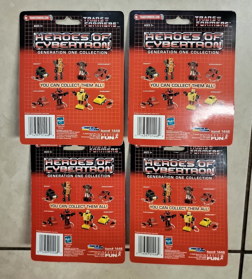 TRANSFORMERS G1 HEROES OF CYBERTRON KEYCHAIN SET VERY RARE AUTOBOT HOC ...