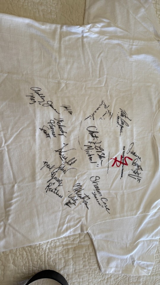 Rare Young and the Restless autographed tee shirt - Sized Adult XL | eBay
