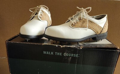 Women'Rockport Golf Shoes Sz 6.5 5vory Leather Brown Suede Jack ...