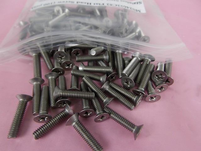 MS24693C52 PHILIPS FLAT HEAD MACHINE SCREW 8-32 X 3/4" STAINLESS STEEL ...