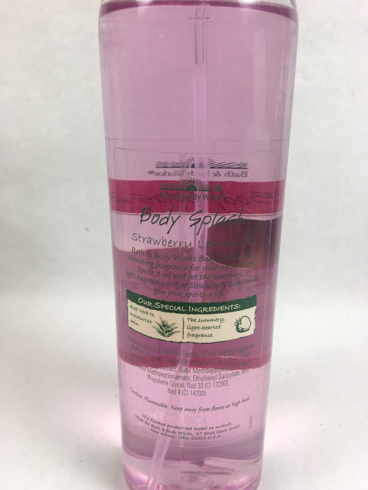 STRAWBERRY LEMONADE Bath & Body Works Body SPLASH rare 1 bottle - NEW ...