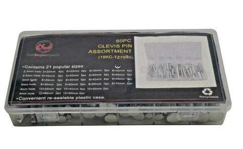 60 Piece Clevis Pin Grab Kit Assortment | eBay Australia