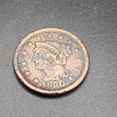 1850 Large Cent, Braided Hair | eBay