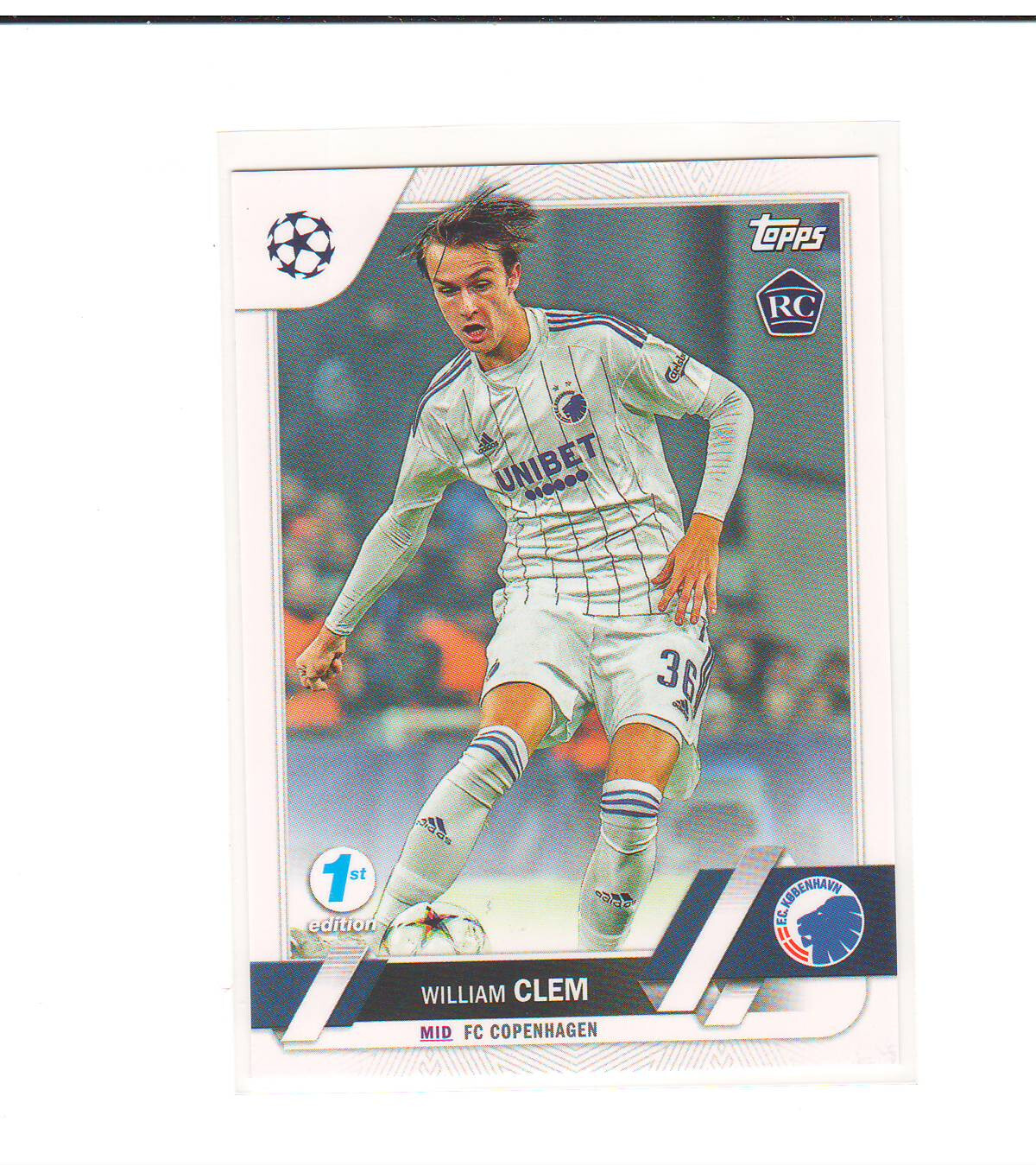 2022-23 Topps UEFA Club Competitions 1st Edition #139 William Clem RC ...