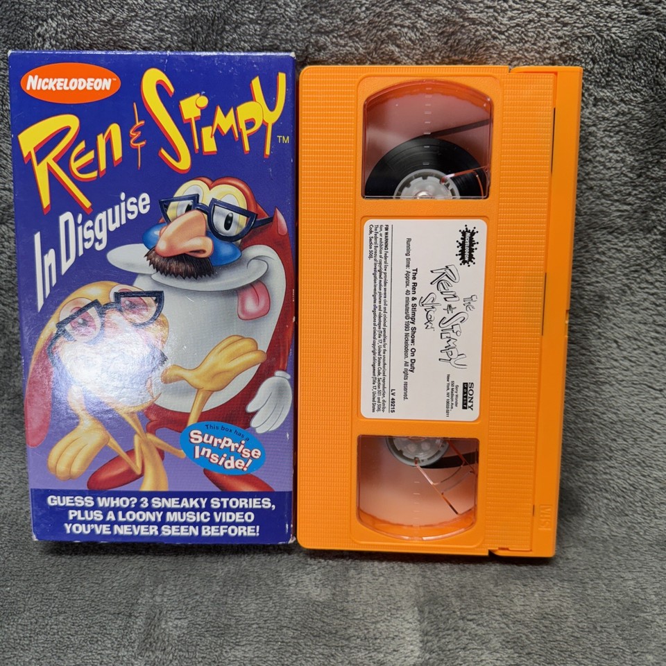 Ren And Stimpy In Disguise Animated VHS Nickelodeon 1994 Sony Wonder ...