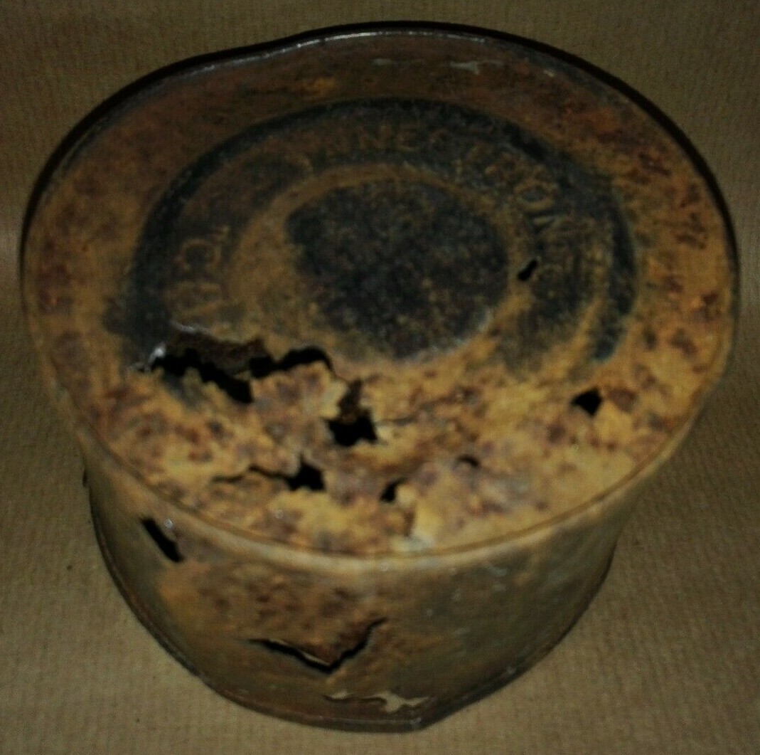 UNIQUE AFRIKA KORPS – ITALIAN BIG FOOD CAN - RATION TIN, MARKED: 1937 ...