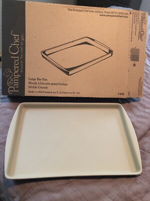 PAMPERED CHEF CLASSICS LARGE BAR PAN Stoneware Baking Pan 15” X 10 ...
